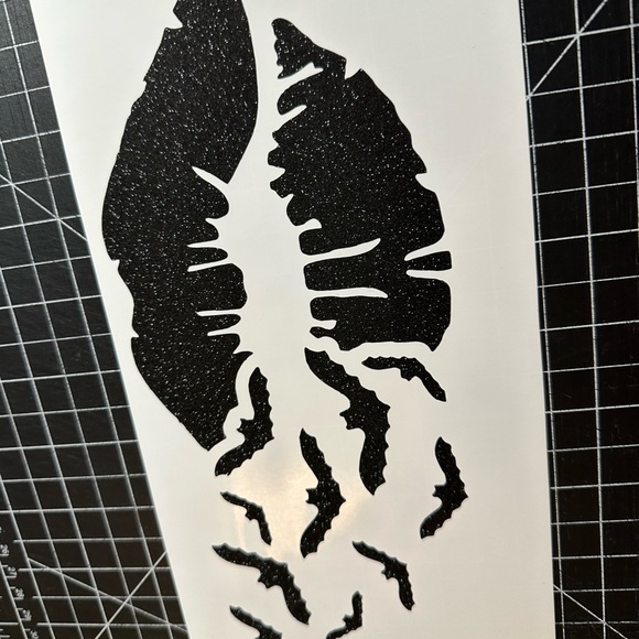 Other | Lips With Little Bats Car Decal In Shimmer Black Weatherproof ...